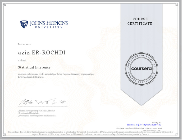 coursera Statistical Inference | PDF