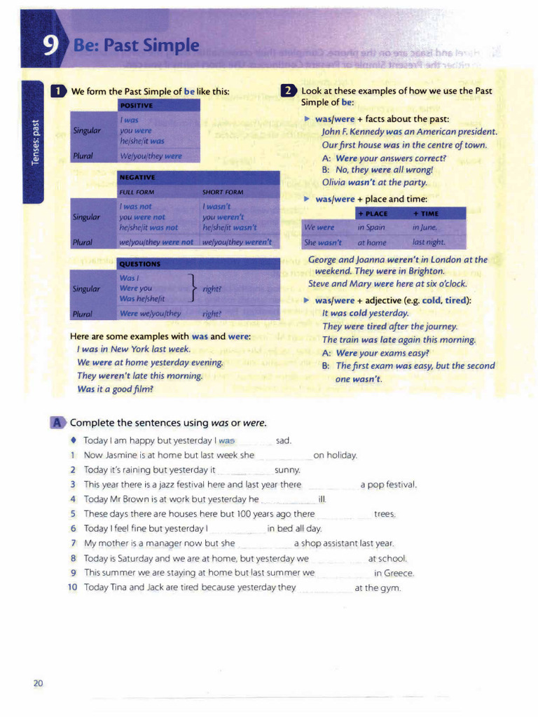 Chapter 7 - Simple Past (Assignment & Summary) | PDF | Linguistic ...