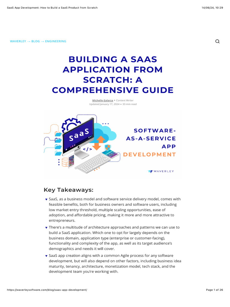 SaaS App Development - How To Build A SaaS Product From Scratch | PDF | Software As A Service ...
