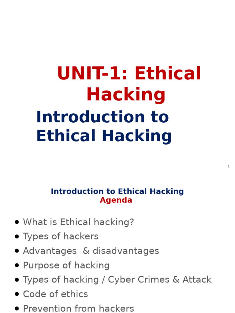 Unit 1-EH Notes Final | PDF | Cybercrime | Security Hacker