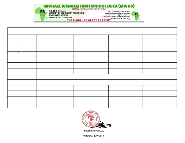 Timetable Form 2 Draft - 082359 | PDF