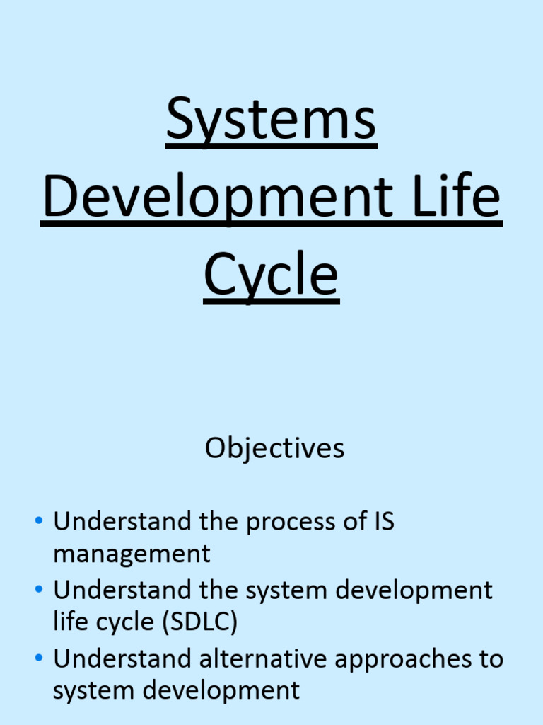 Systems Development Life Cycle | PDF | Software Testing | Software ...