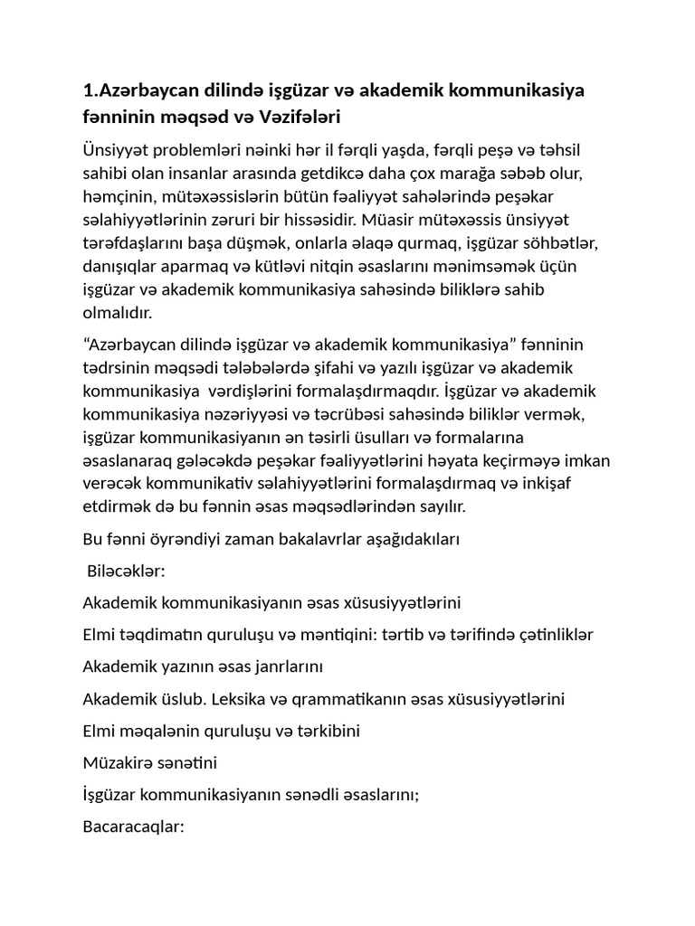 Az Dili Cavablar | PDF