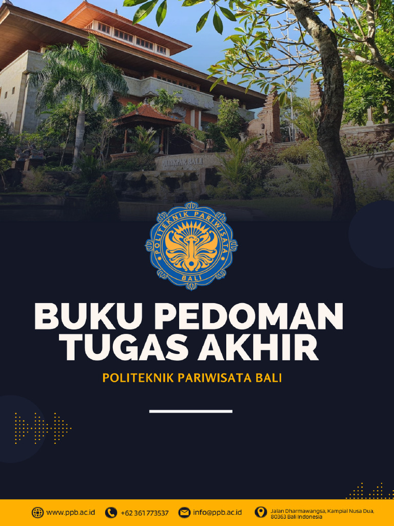Buku Pedoman Tugas Akhir Politeknik Pariwisata Bali | PDF