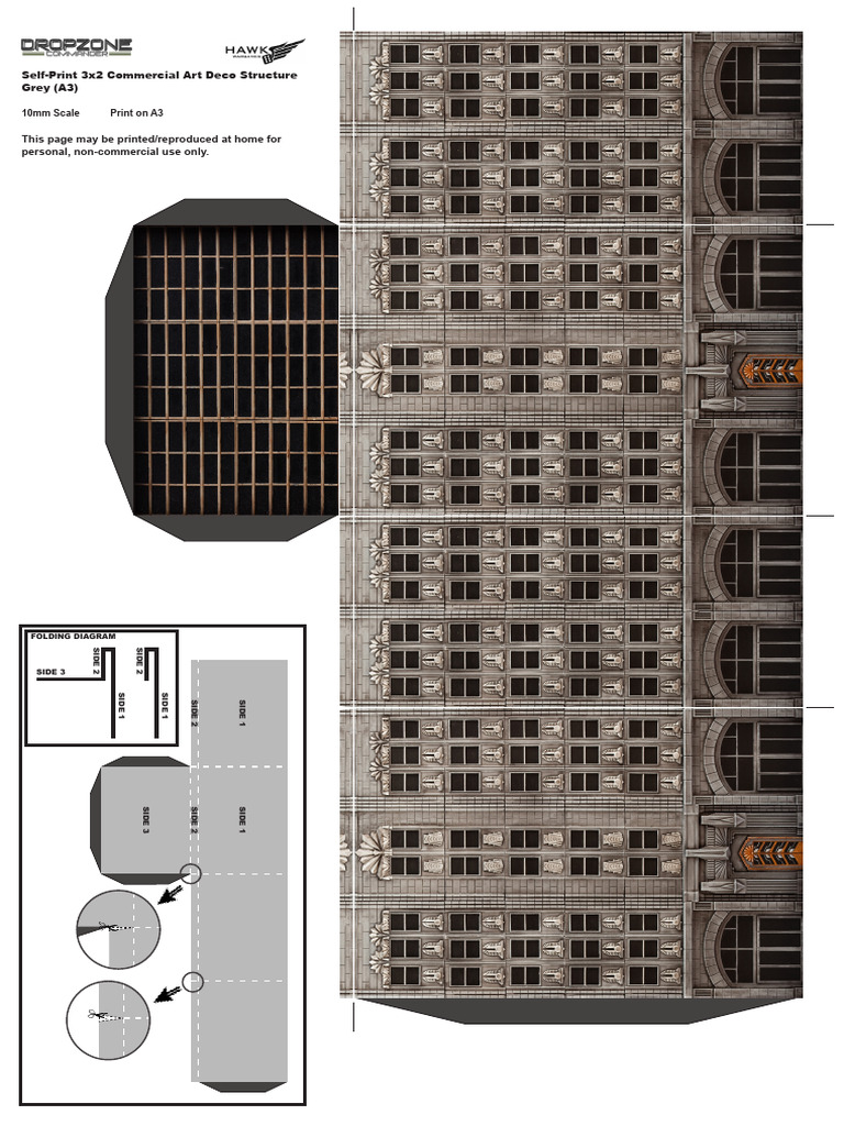 Self-Print 3x2 Commercial Art Deco Structure Grey A3 | PDF