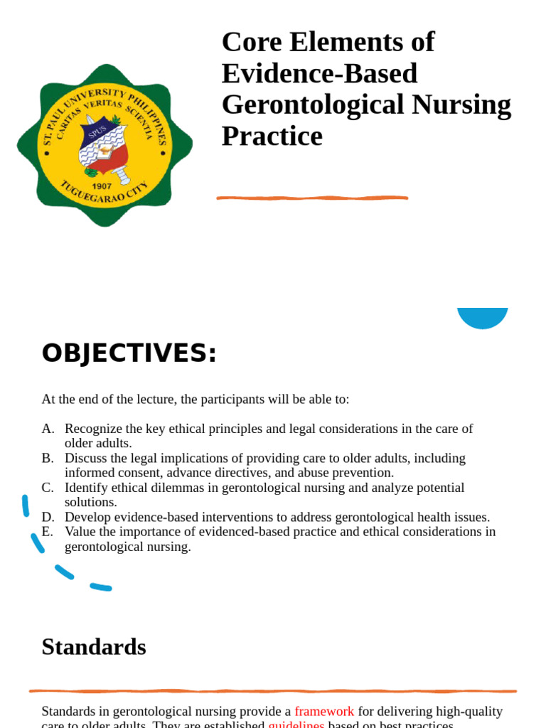 Evidence-Based Gerontological Nursing Guide | PDF | Gerontological ...