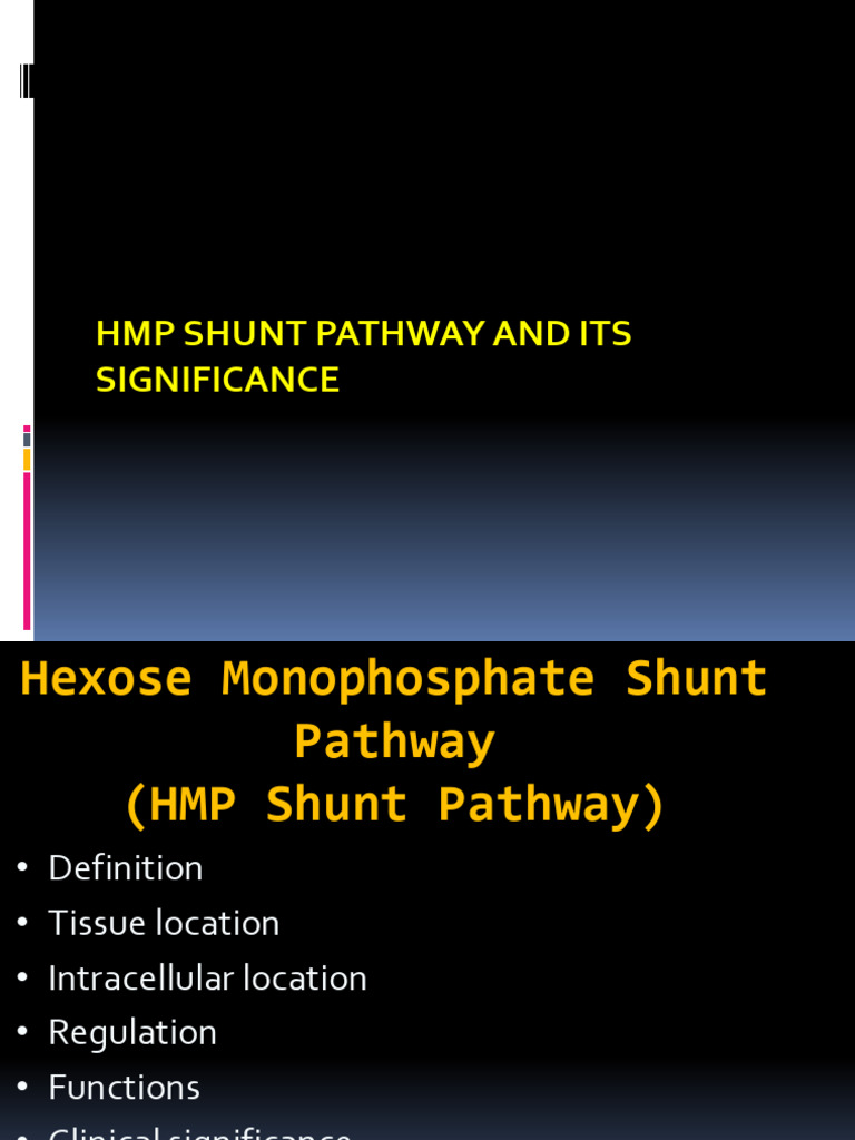 HMP Shunt Pathway Significance - 240426 - 173123 | PDF | Nicotinamide Adenine Dinucleotide ...