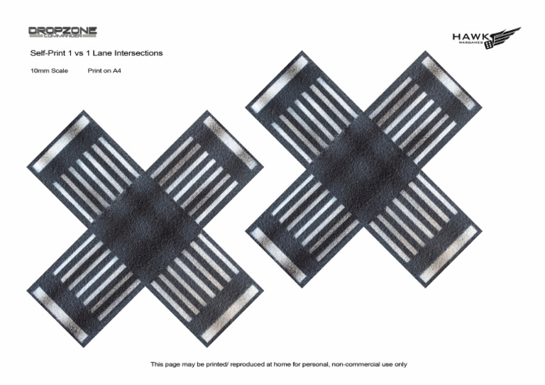 1 vs 1 Lane Intersections A4 | PDF