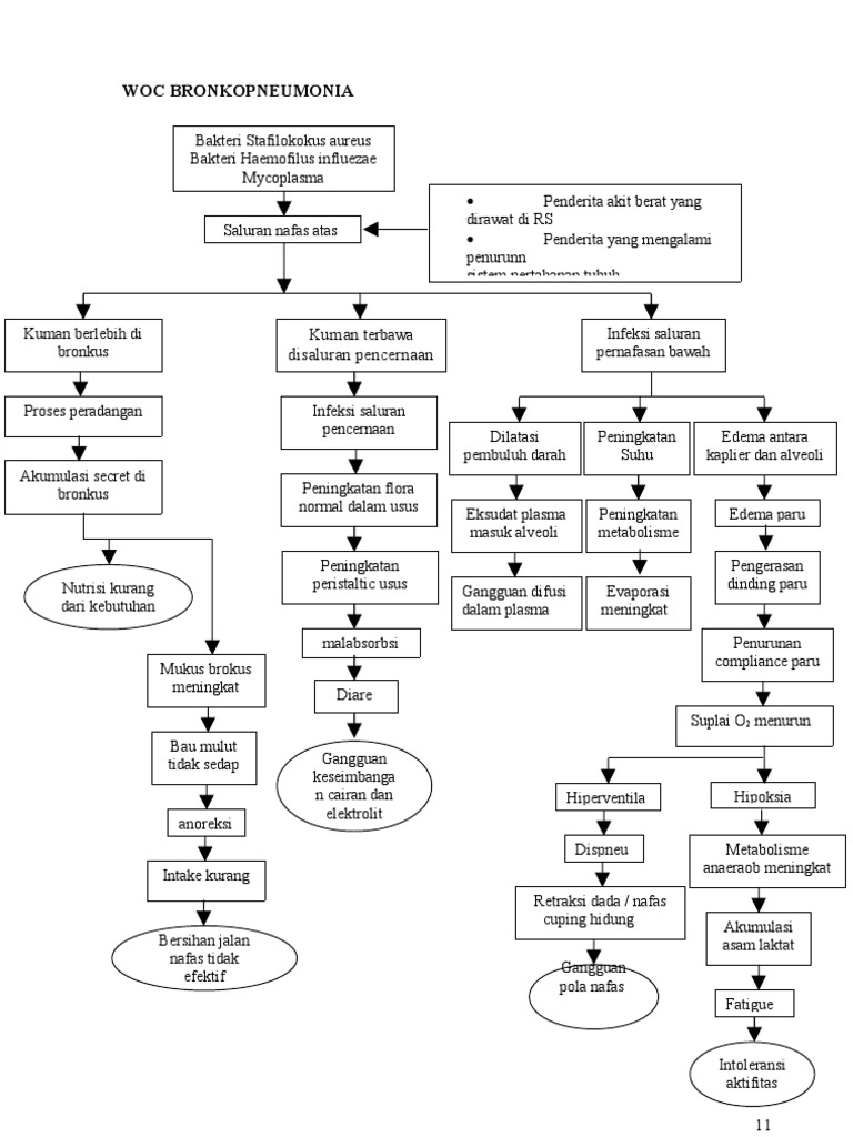 Woc Askep Bronkopneumonia | PDF