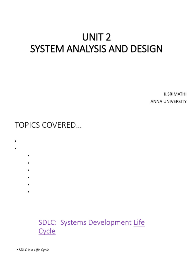 Unit 2 Part 1 System Analysis and Design | PDF | Software Development Process | Software Prototyping