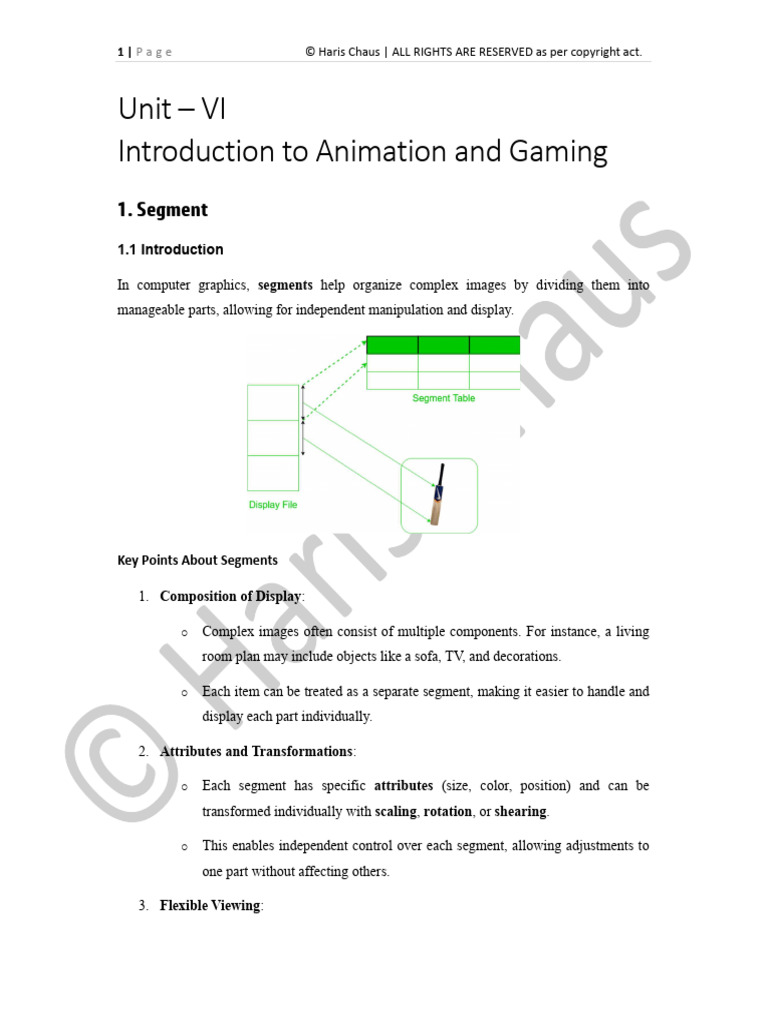 CG Unit 6 Notes | PDF | Graphics Processing Unit | Computer Animation
