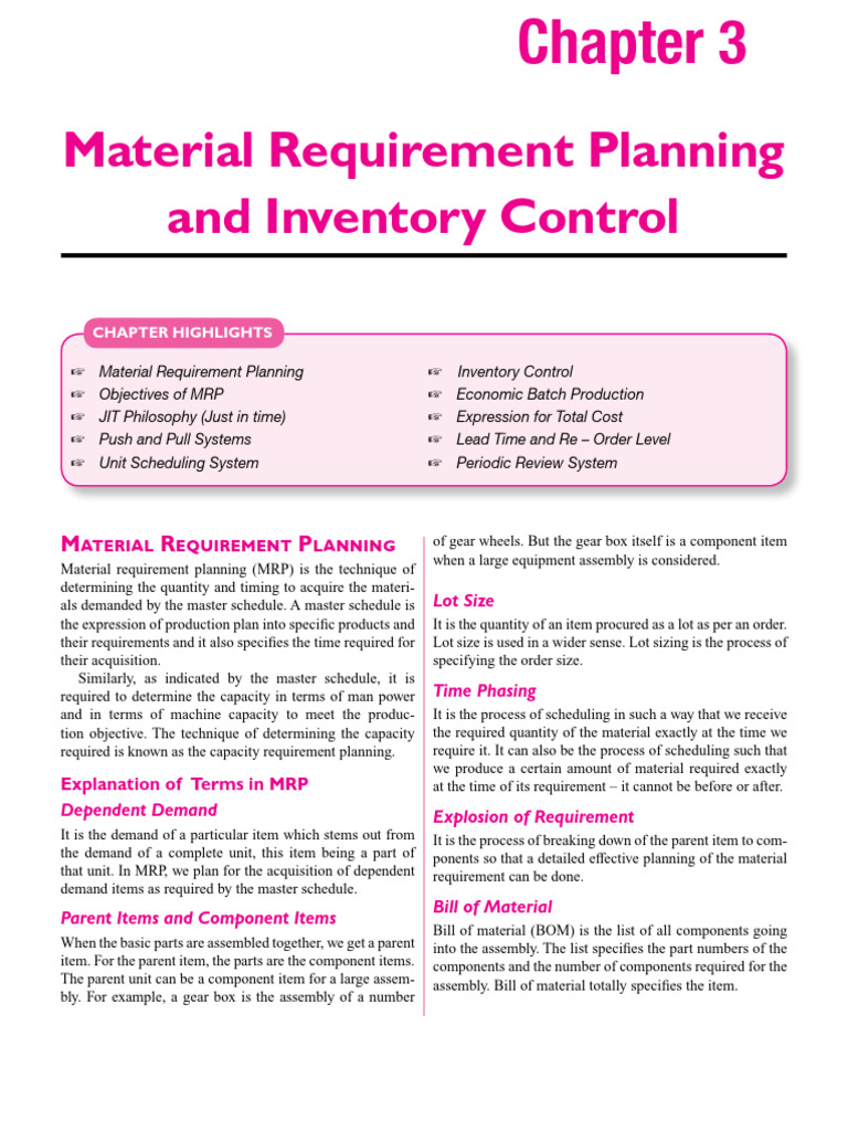 Inventory Control | PDF | Demand | Inventory