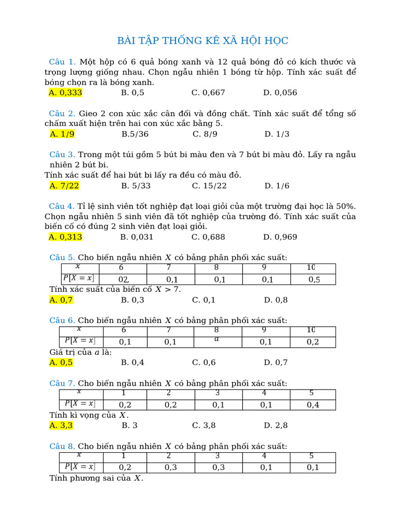 Phieu On Tap 2023 | PDF