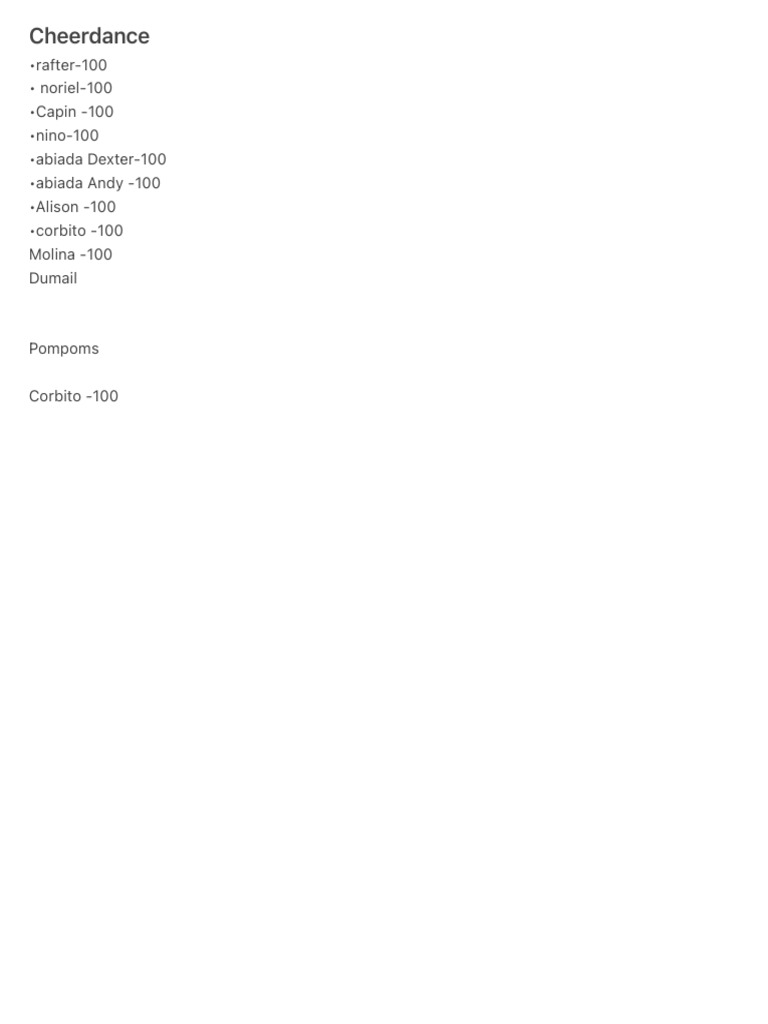 Cheer Dance | PDF