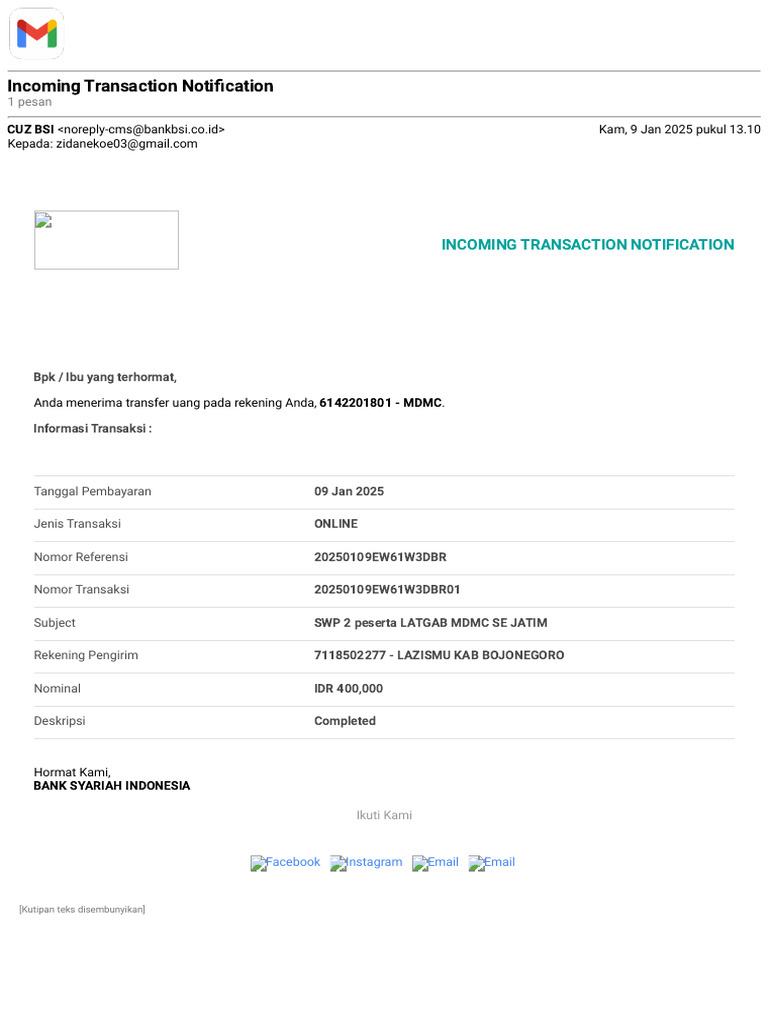 Transaction Alert for Account Holders | PDF