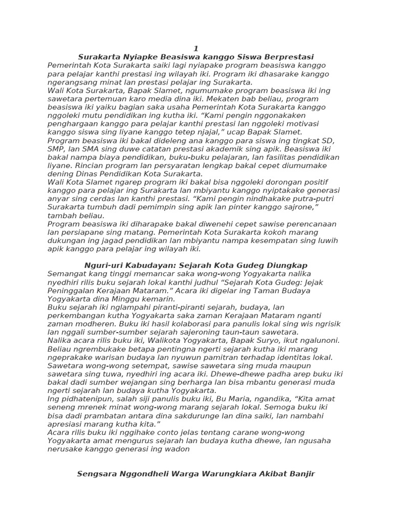 macam macam teks pawarta | PDF