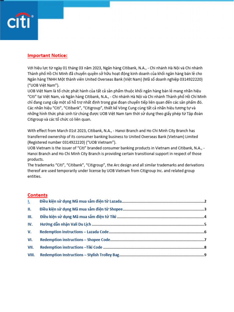 Citi FFM TNC | PDF