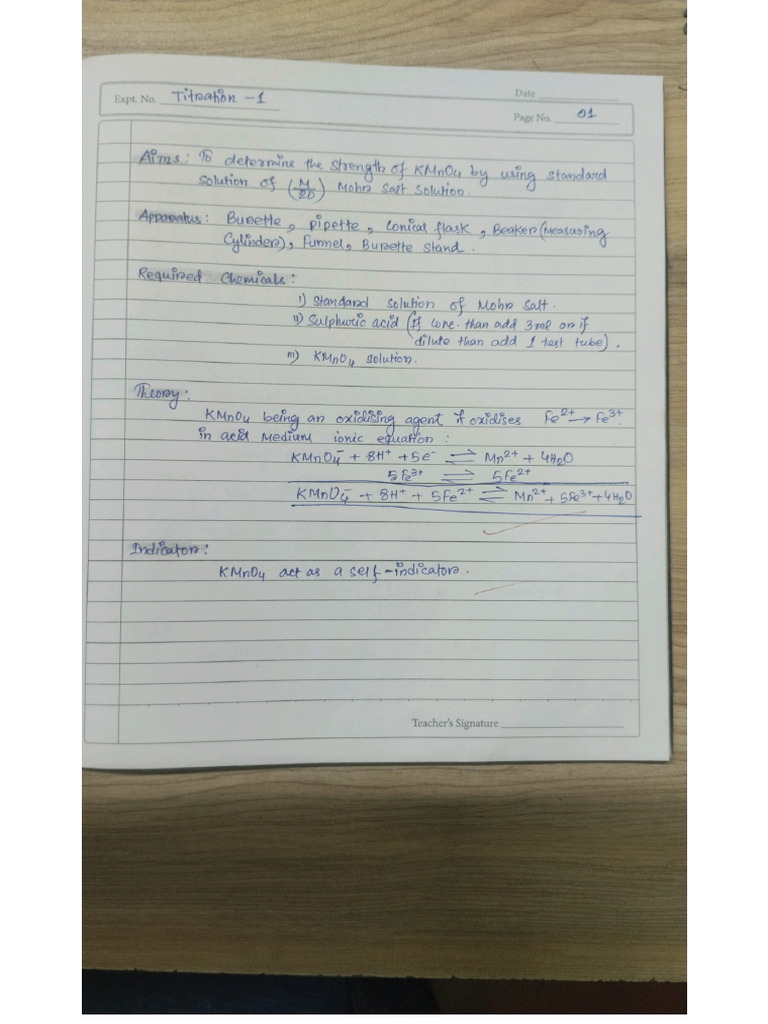 Chemistry Practical Class 12 | PDF