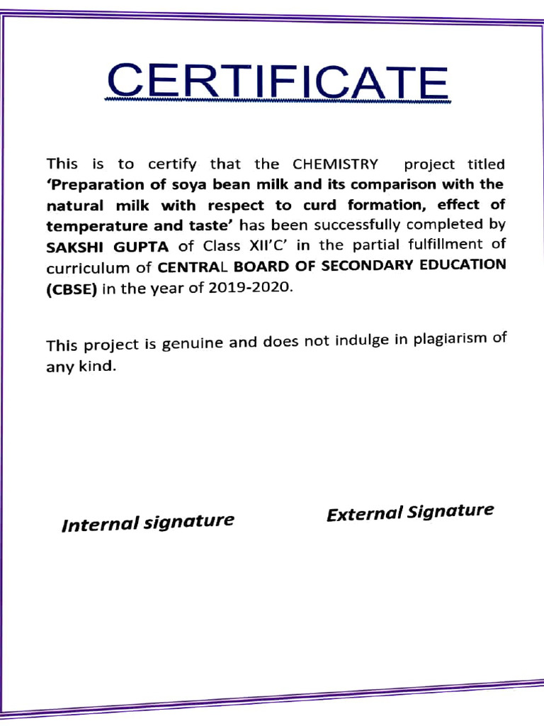 Chem 11-15 Roll Project | PDF | Soy Milk | Milk