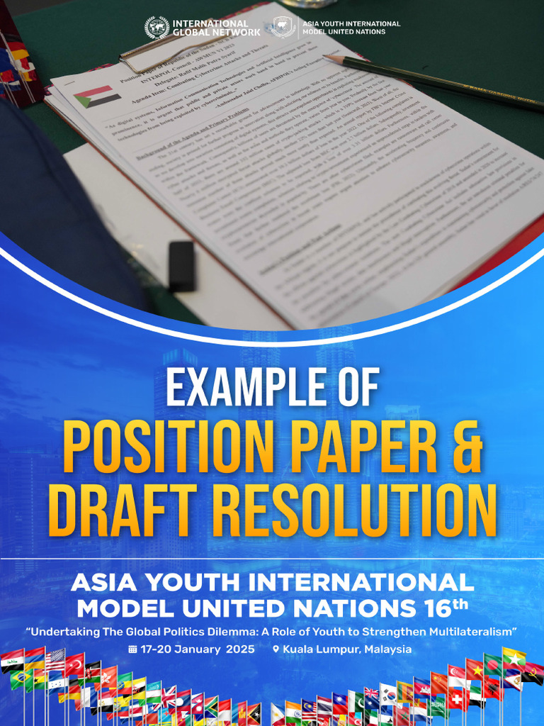Example of Position Paper and Draft Resolution - AYIMUN 16 | PDF ...