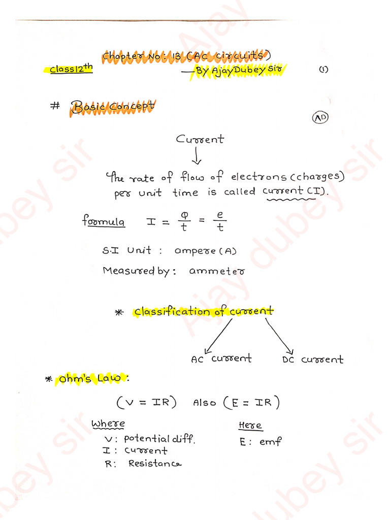 AC CIRCUITS NOTES | PDF