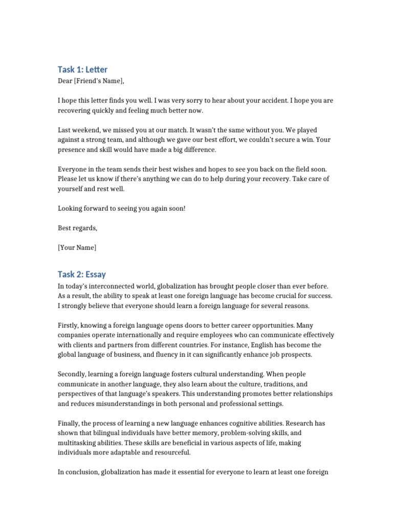 CEFR Writing Tasks | PDF