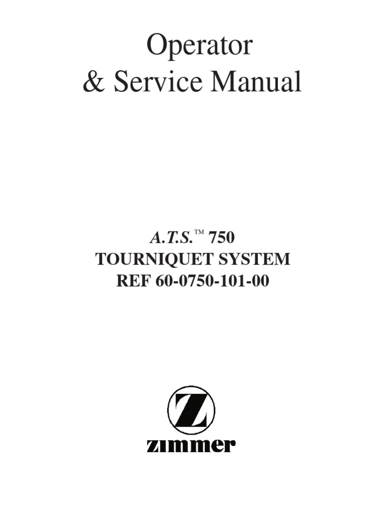 Ats Tourniquet 750 Users Manual | PDF | Calibration | Clinical Medicine