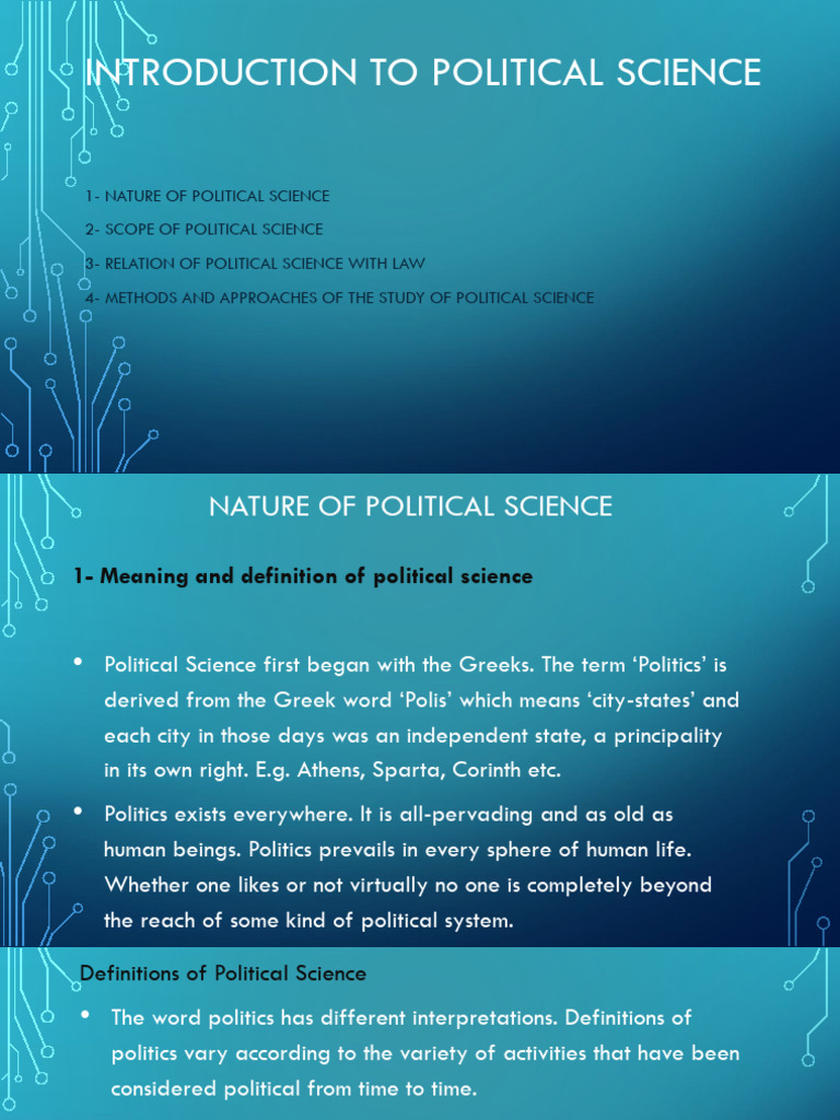 Introduction To Political Science | PDF | Science | Experiment