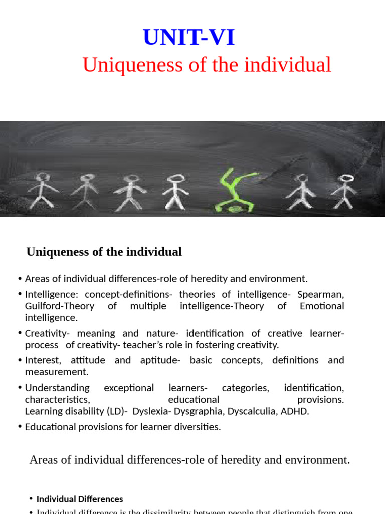 UNIT VI Intellegence | PDF | Learning Disability | Creativity