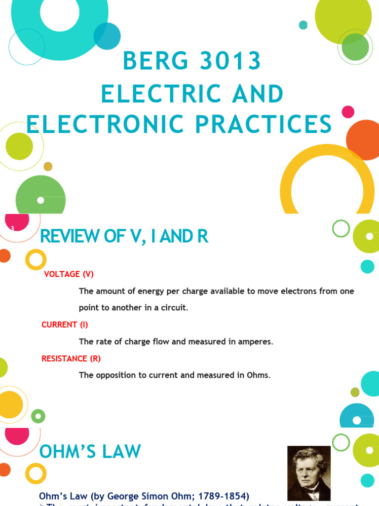 BERG 3013 - CHAPTER 2 Part 1 | PDF | Series And Parallel Circuits | Electrical Resistance And ...