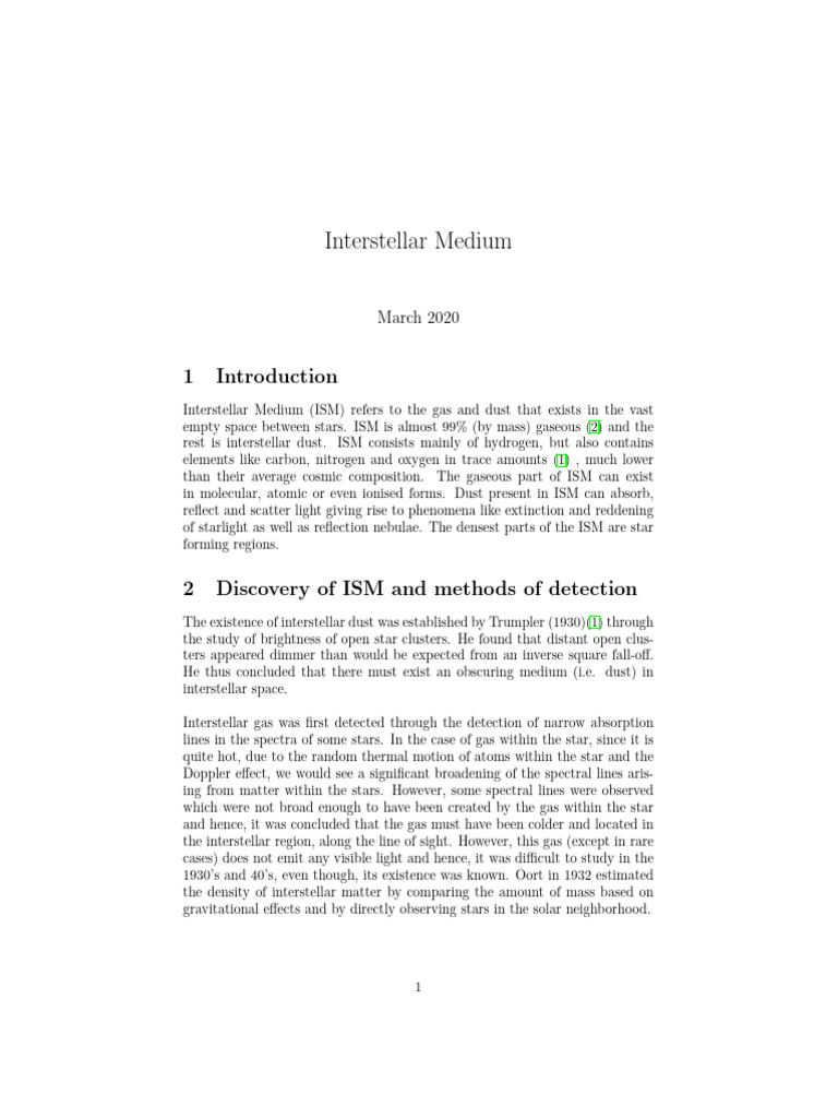 Interstellar Medium | PDF | Interstellar Medium | Cosmic Dust