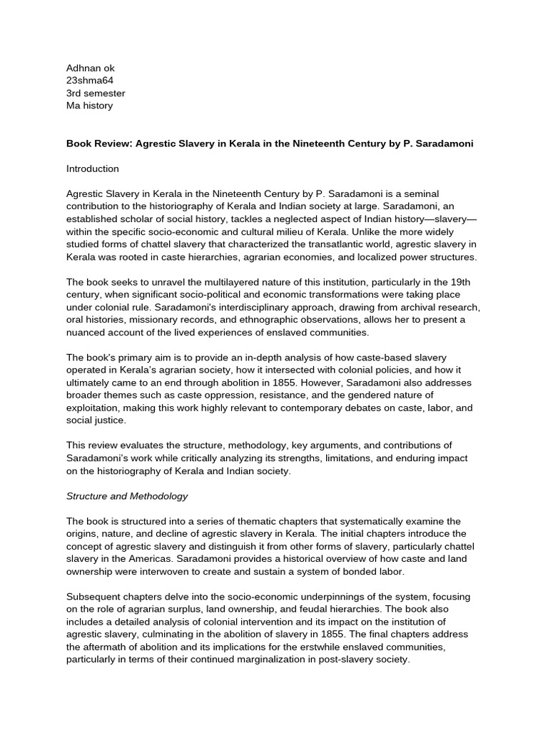 Kerala's Agrestic Slavery Unveiled | PDF | Slavery | Abolitionism