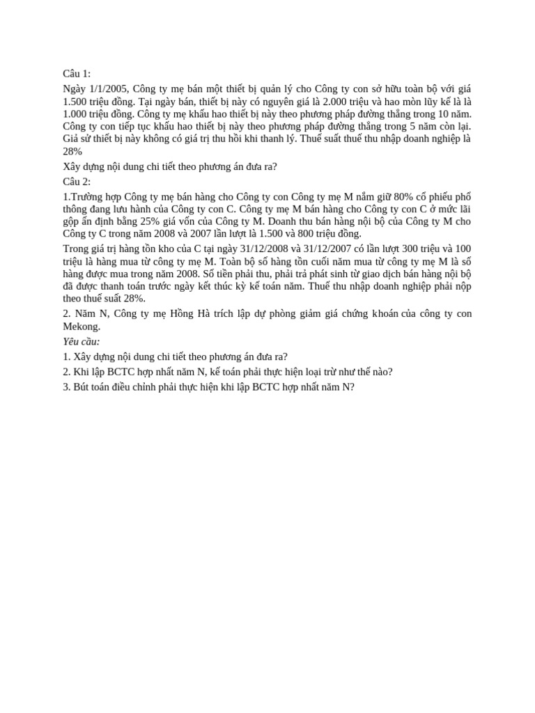 Thảo luận bctc | PDF