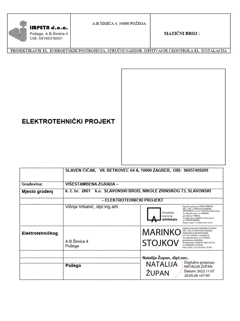 MAPA 4 Elektrotehnicki projekt 08-05-2022 | PDF