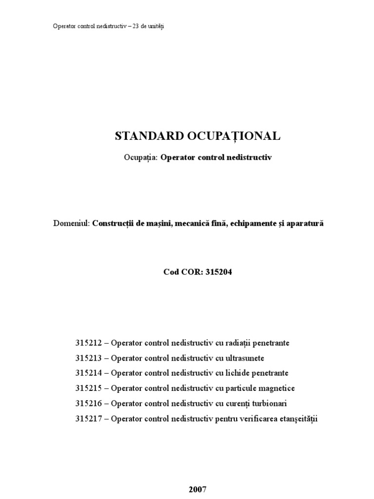 So Control Nedistructiv | PDF