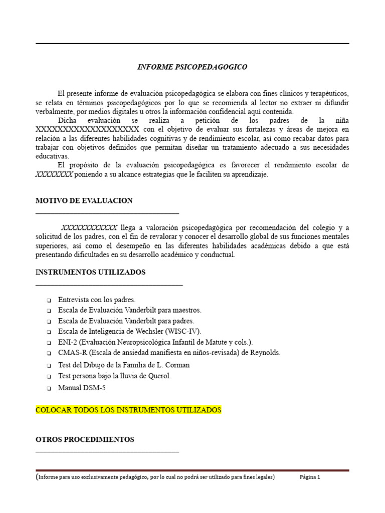Informe.doc | PDF | Aprendizaje | Evaluación