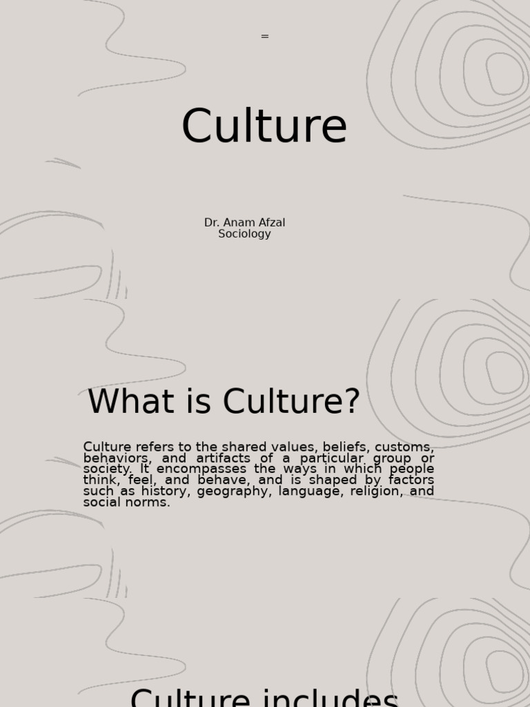 Culture | PDF | Identity (Social Science) | Community