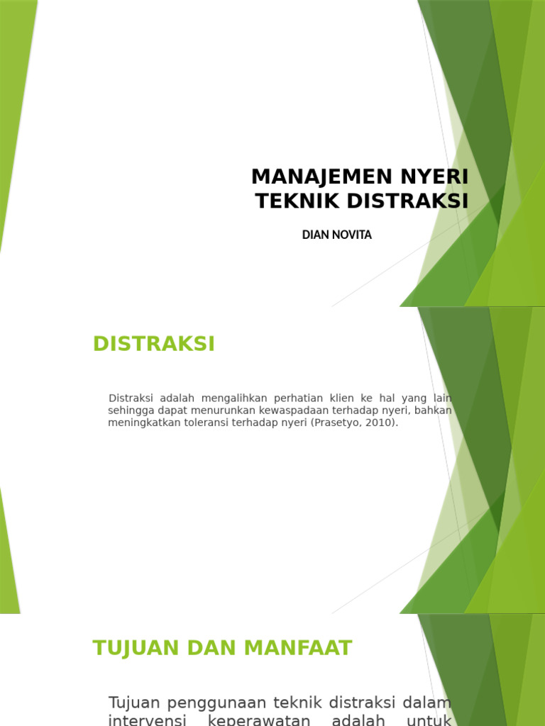 Teknik Distraksi untuk Nyeri | PDF