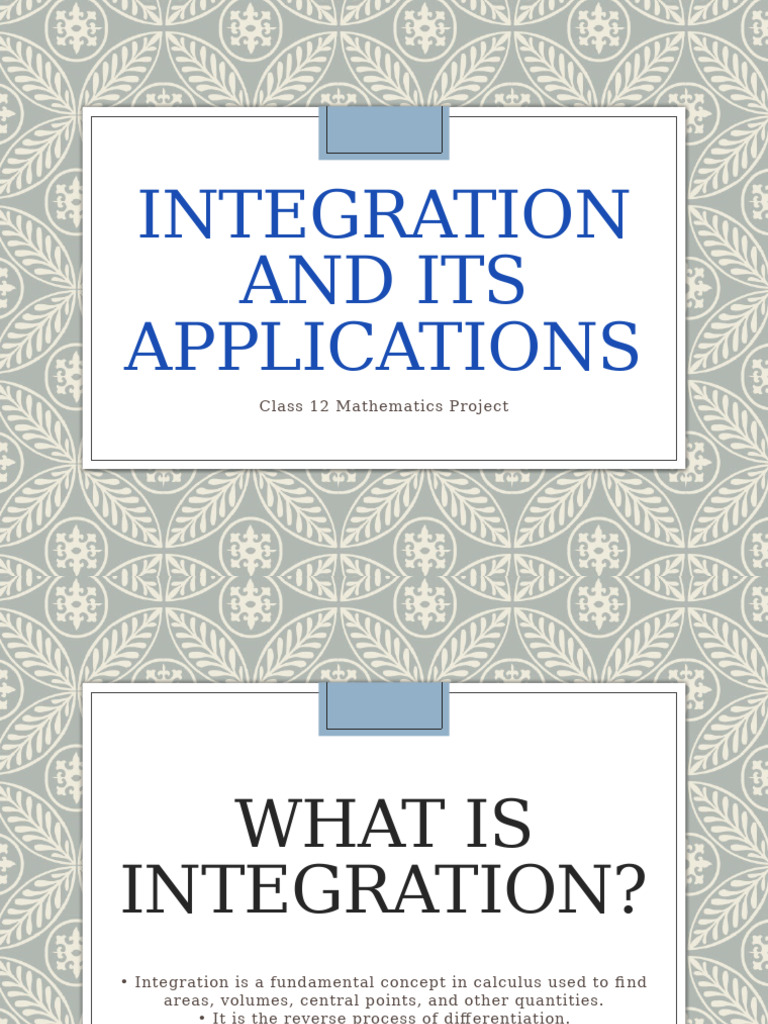 Understanding Integration in Mathematics | PDF