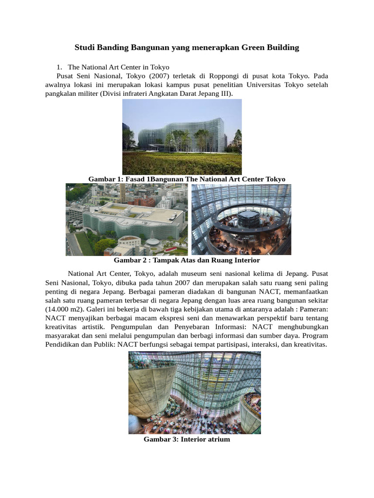 Studi Banding Bangunan Yang Menerapkan Green Building | PDF