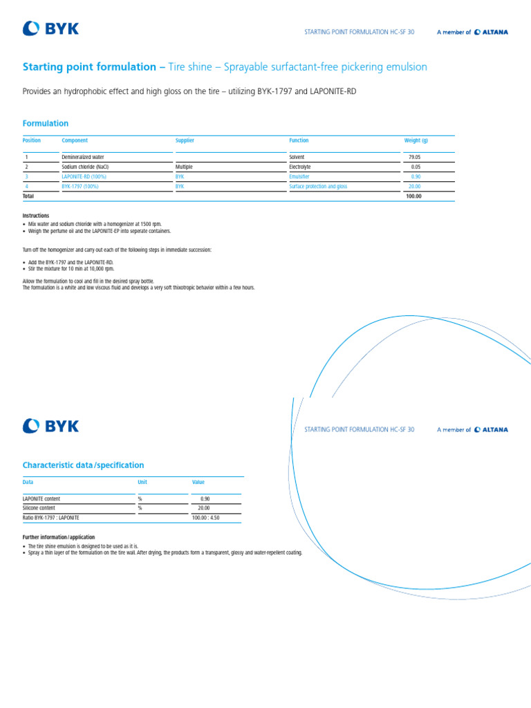 HC-SF_30_BYK-1797_LAPONITE-RD_EN | PDF | Sodium Chloride | Emulsion