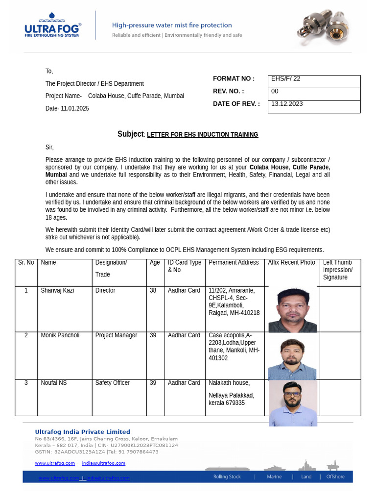 EHS Induction | PDF | Common Law | Computer Security
