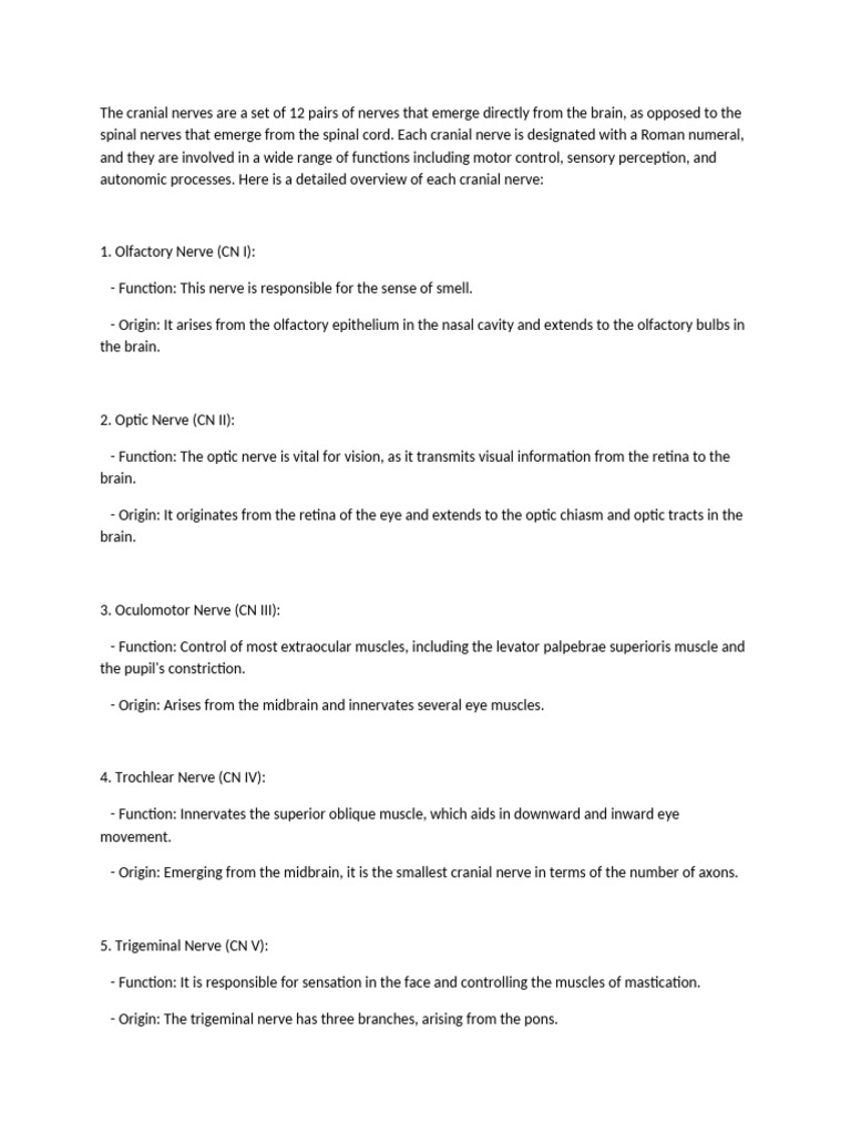 The Cranial Ner-WPS Office | PDF | Nervous System | Neuroscience
