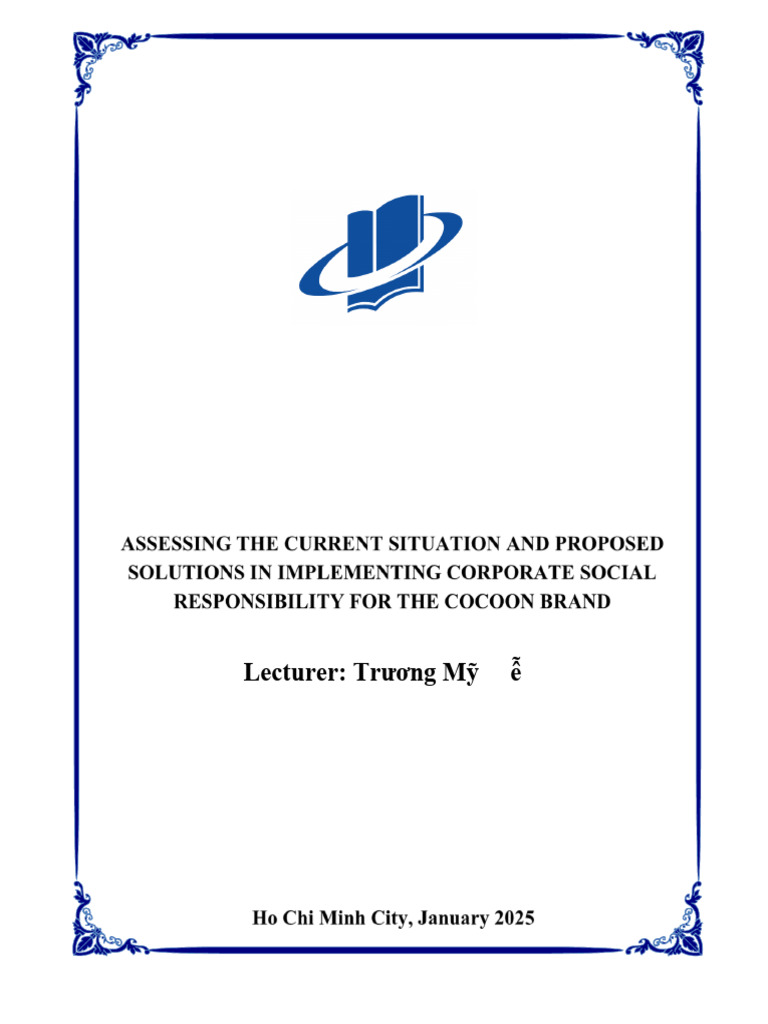 Cocoon CSR Report: ISO 26000 Analysis | PDF | Corporate Social ...