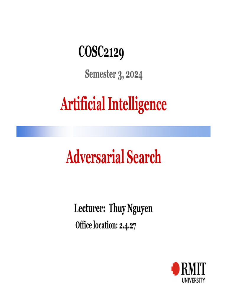 AI Lec03 Adversarial Search | PDF | Discrete Mathematics | Computational Problems