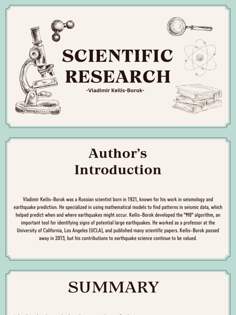 Cream and Green Illustrative Science Project Presentation | PDF ...