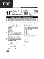Class 5 IOM Sample Paper | PDF | Numbers | Mathematics