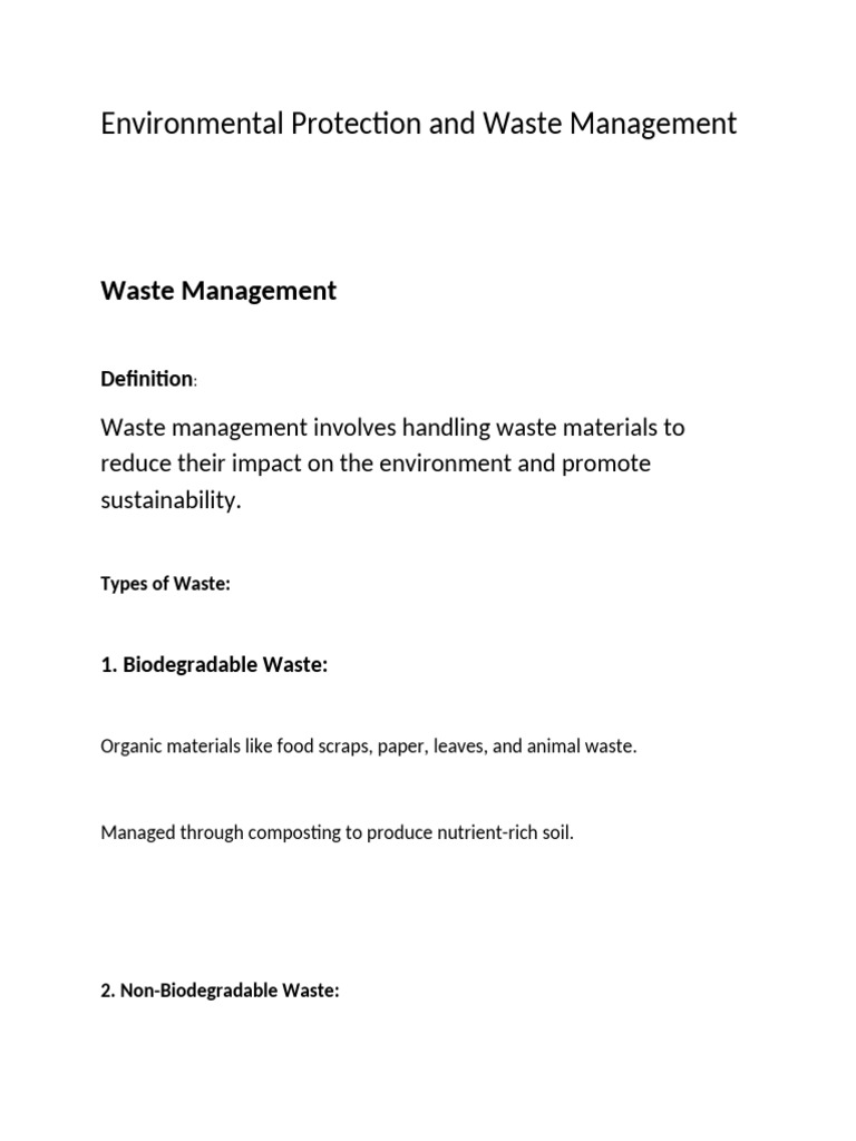 Environmental P WPS Office | PDF | Waste | Waste Management
