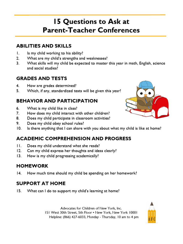 Toolkit Parent Teacher Conferences | PDF | Teachers | Homework