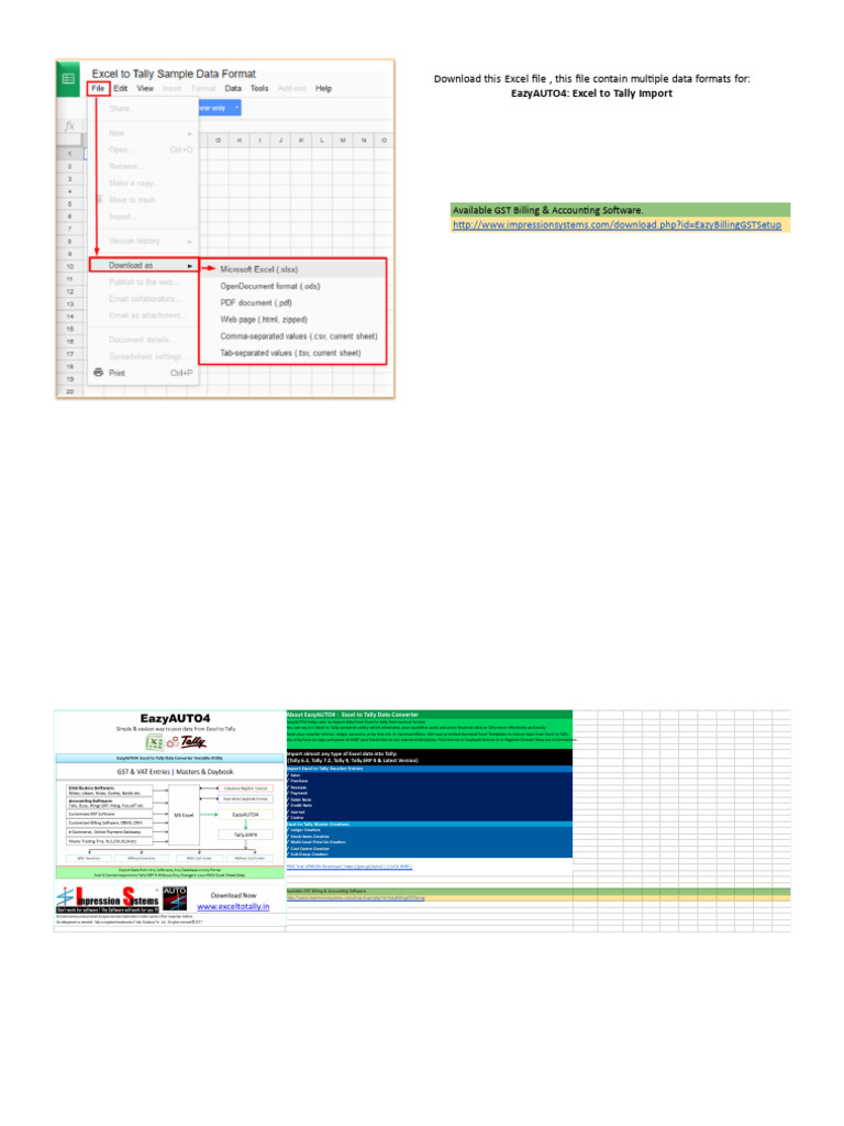Excel To Tally Sample Data Formats - Google Sheets | PDF | Debits And Credits | Business Economics